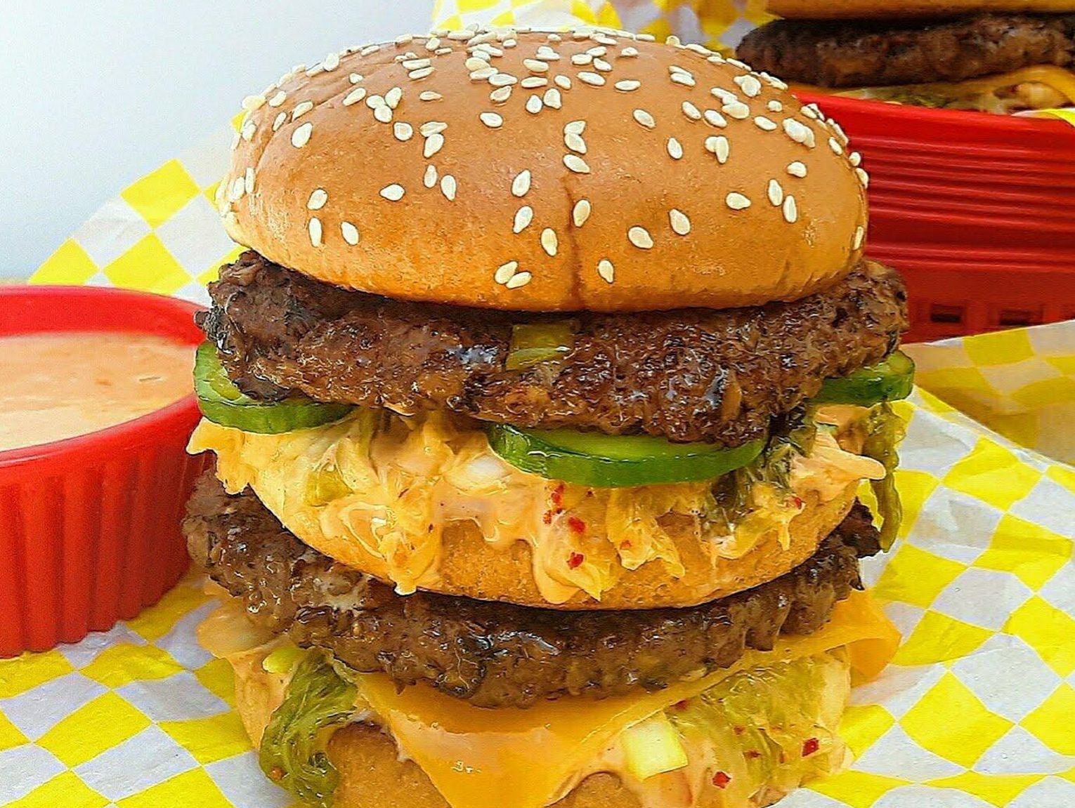 Big Muk Burgers with Special Yum Yum Sauce