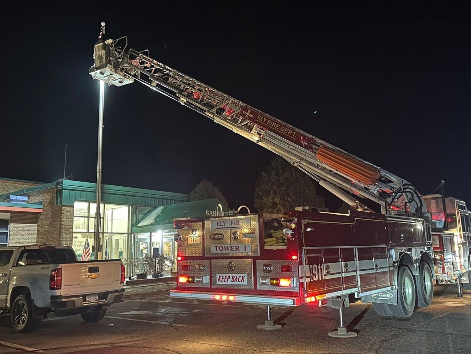 Flagpole at Babbitt City Hall repaired