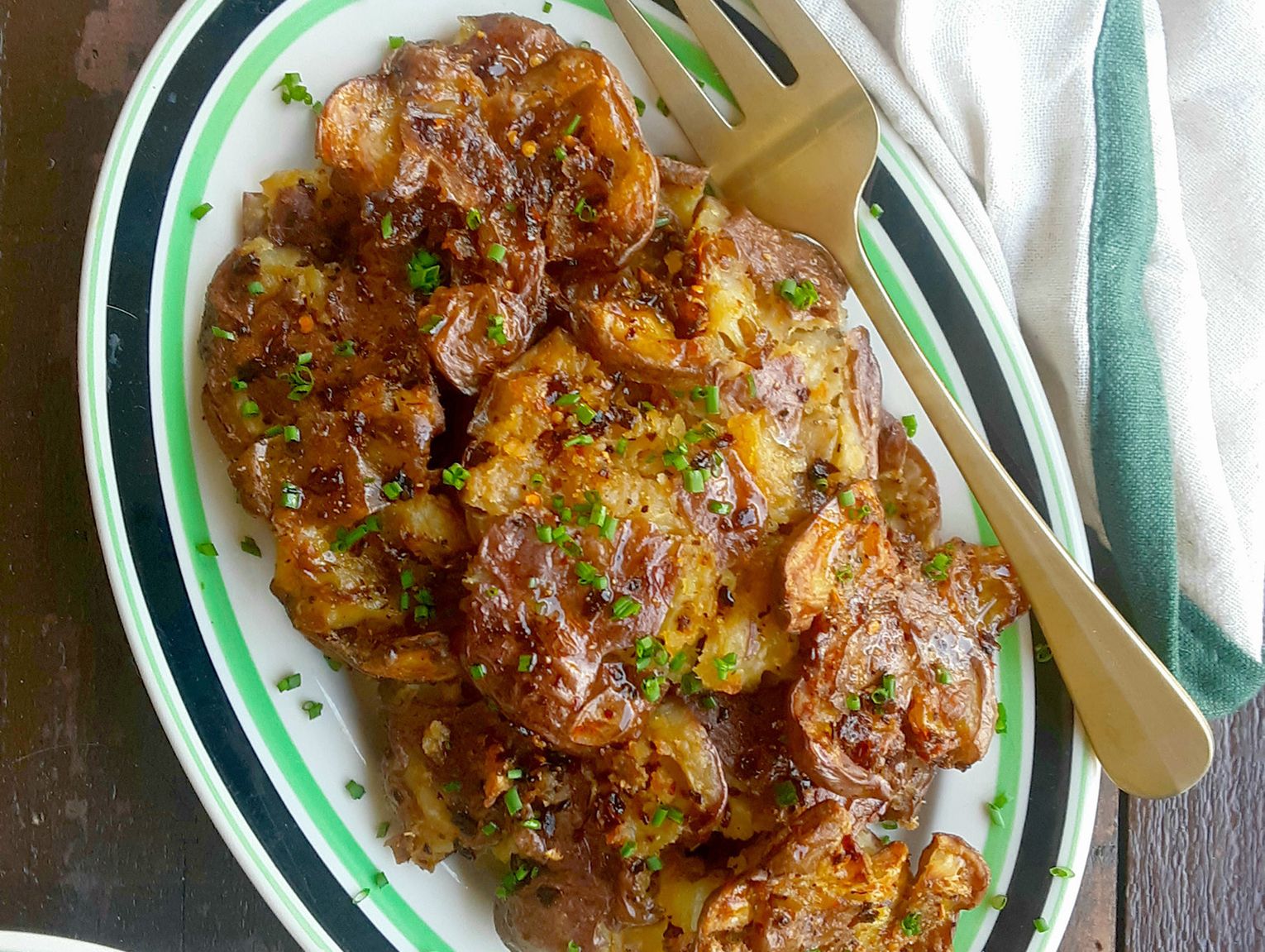 End of the Road Recipes: Maple Chili Crisp Smashed Potatoes