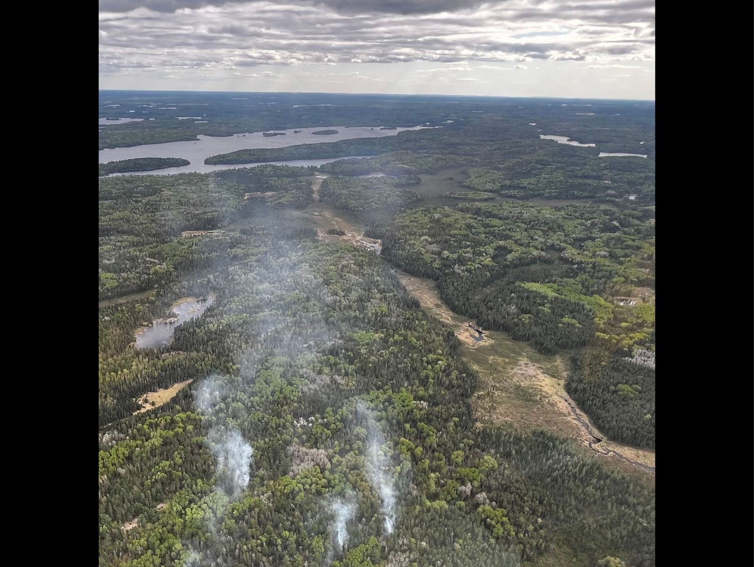 Fire caused by lightning in BWCA by Horse River
