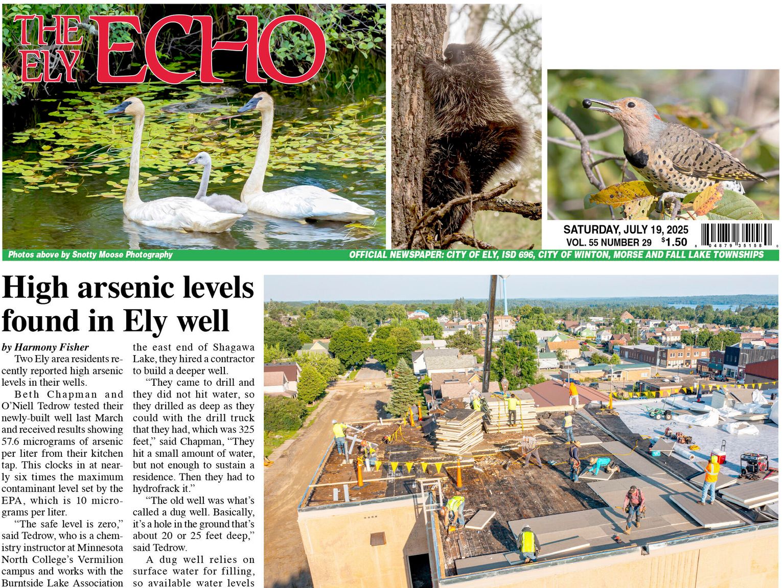 High arsenic levels found in Ely well