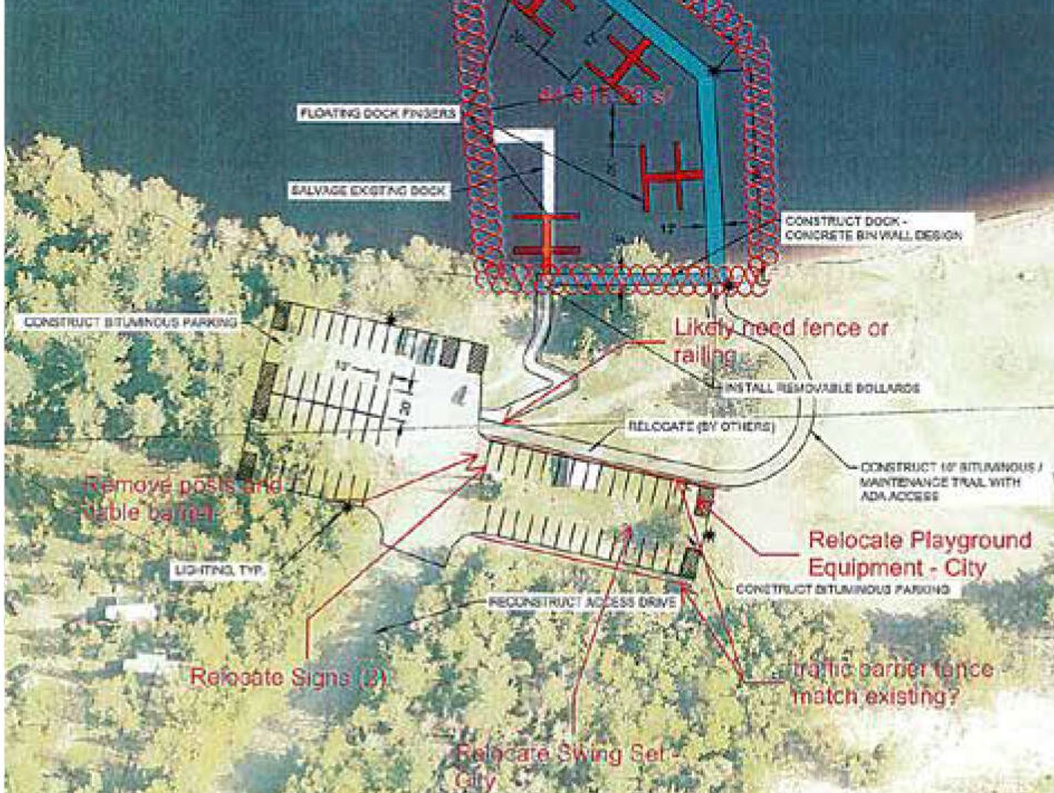 Marina project is no more; replaced with parking lot