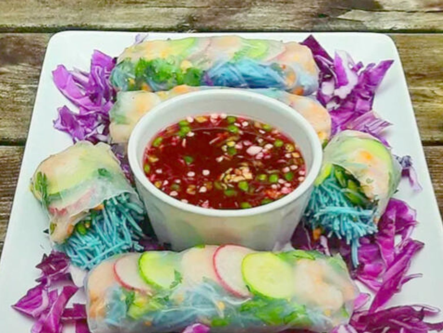 Mermaid Summer Rolls with Magical Nuoc Cham