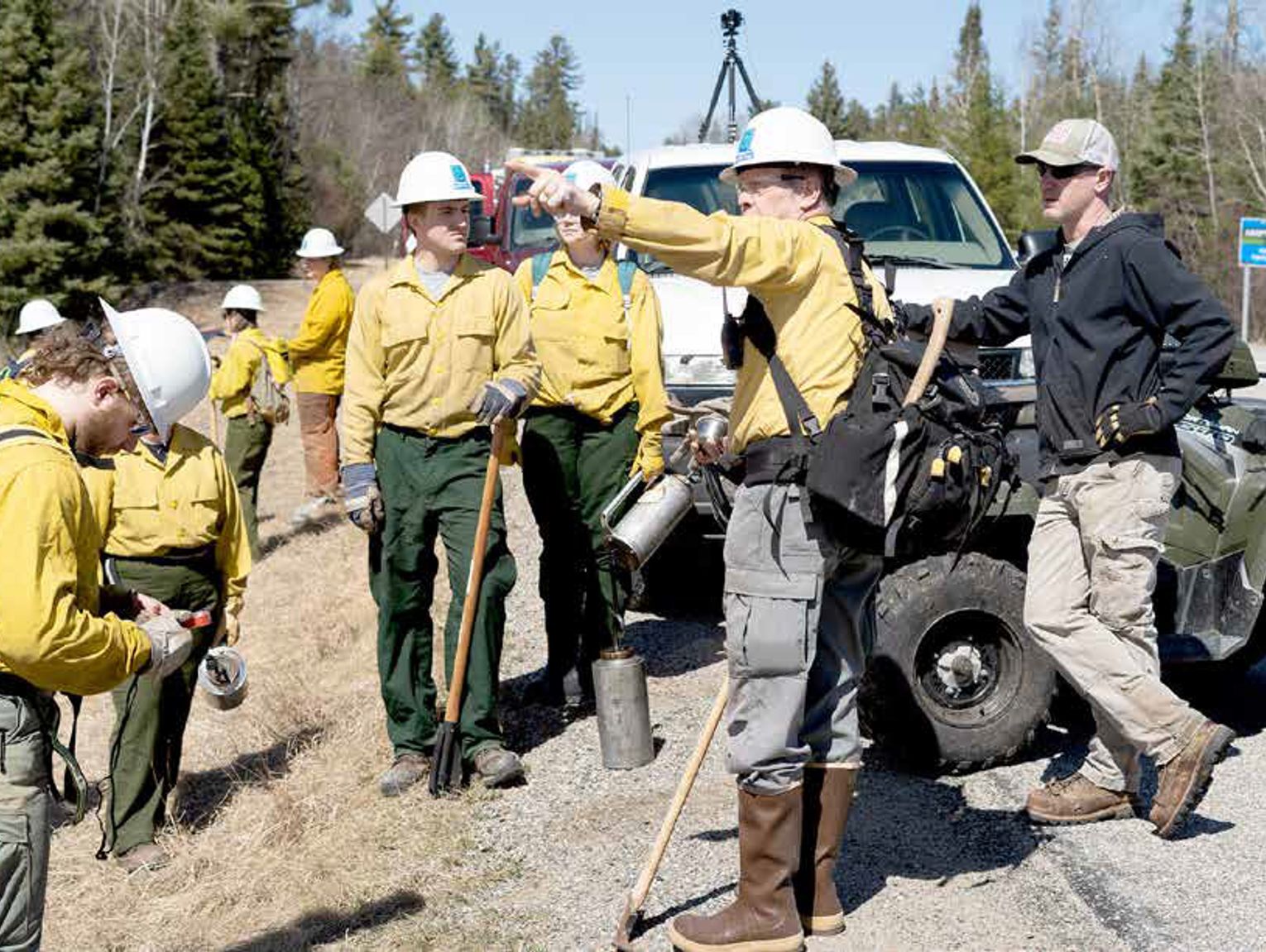 Property owner James Devine listens in as Vermilion college students ...