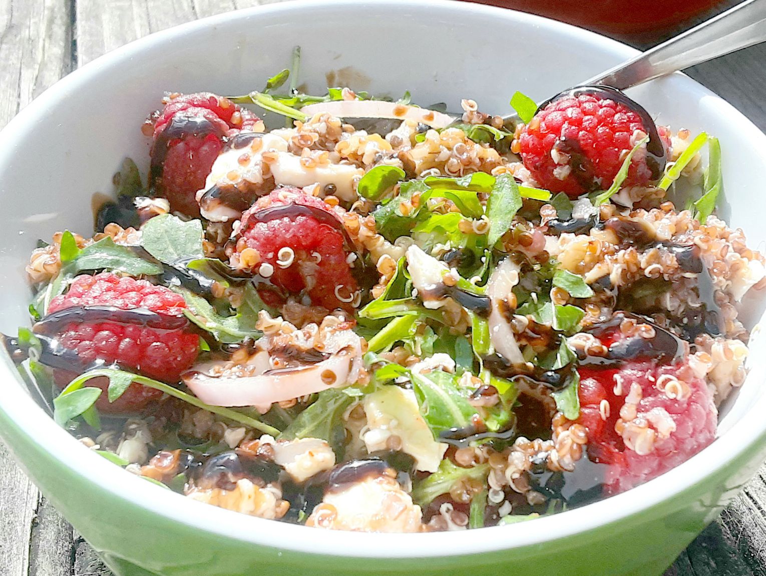 Raspberry Red Quinoa Salad